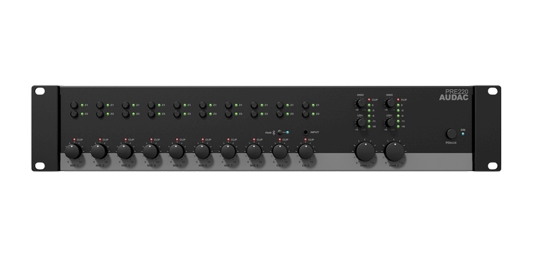 Casa Musicale Varese | AUDAC PRE 220 MIXER 10/Ch Rack 2/zone